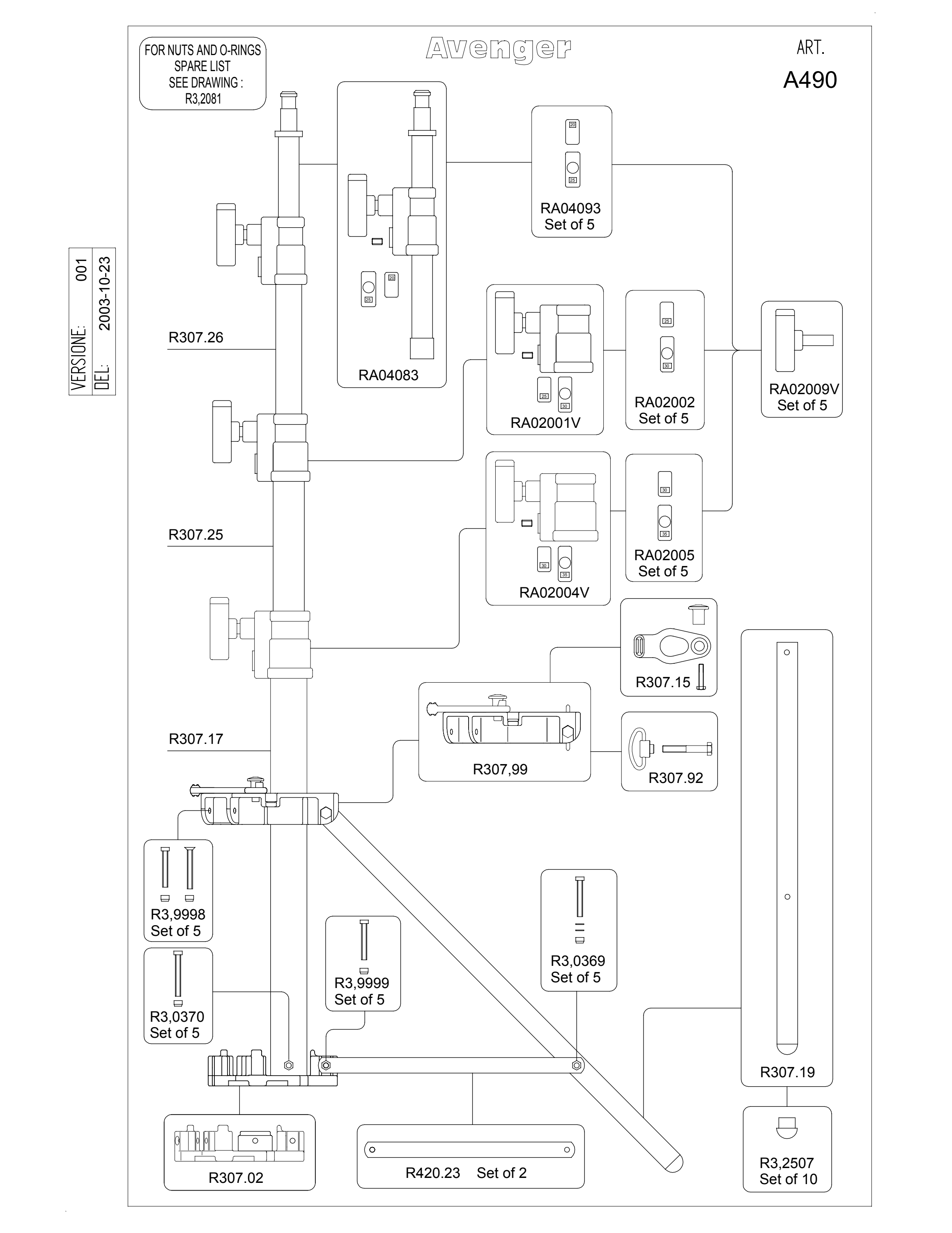 Avenger - A490 spare parts