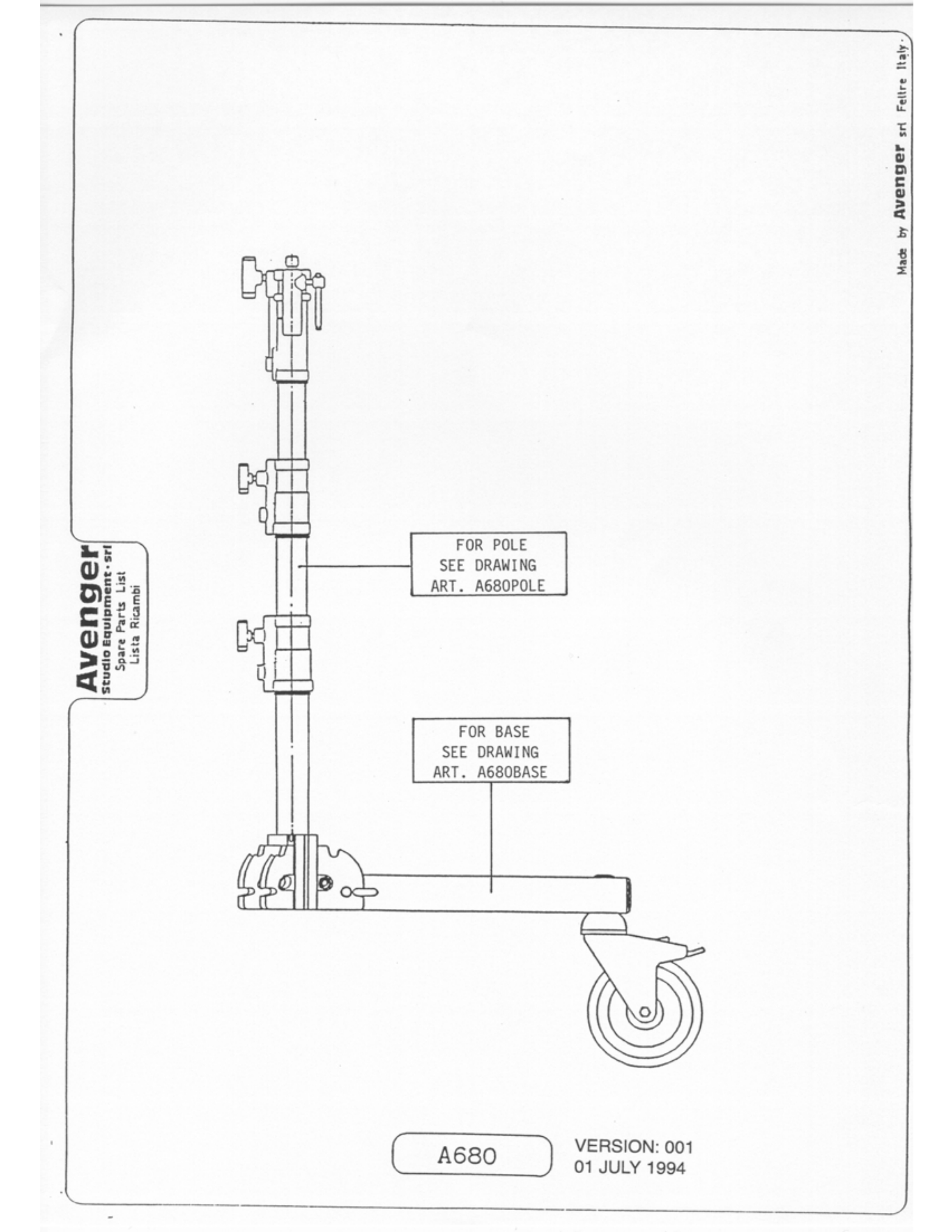 Avenger - A680 spare parts